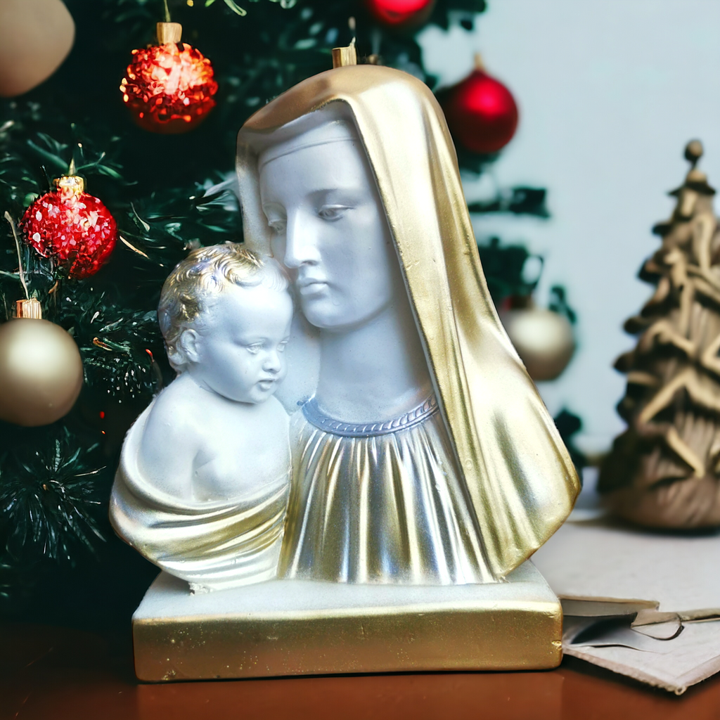 Matrita Statueta Fecioara Maria cu Pruncul Isus – Matrite Silicon